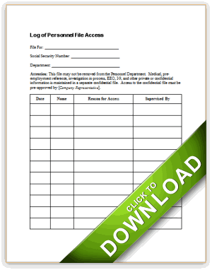 Log of Personnel File Access