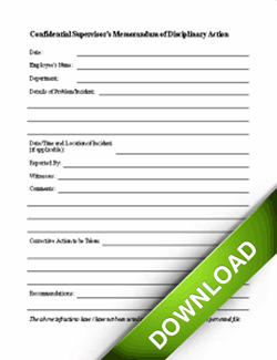 Disciplinary Action Taken